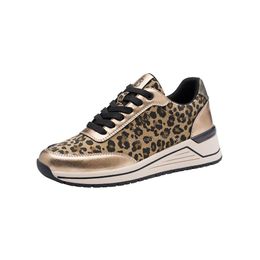 s.Oliver Sneaker Damen Größe 36 beige / braun / dunkelbraun / gold