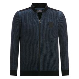Jan Vanderstorm Strickjacke 'Halsten' Herren Größe L Große Größen blau / navy
