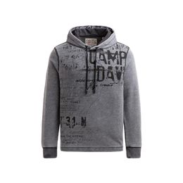 CAMP DAVID Sweatshirt Herren Größe L grau / schwarz