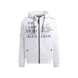 CAMP DAVID Sweatjacke Herren Größe XXL schwarz / weiß
