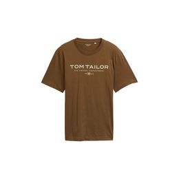 Tom Tailor T-Shirt Herren Größe M ecru / braun