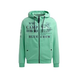 CAMP DAVID Zip-Up Hoodie male Green size XL