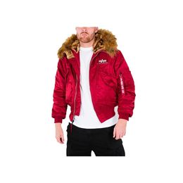 Alpha Industries Winterjacke '45/P Hooded Custom' Herren Gr&ouml;&szlig;e XXL rot