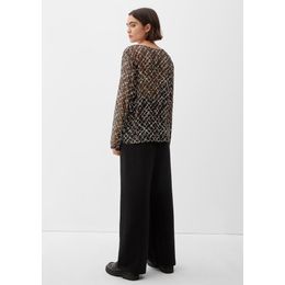 s.Oliver BLACK LABEL Bluse Damen Gr&ouml;&szlig;e S braun / wei&szlig;