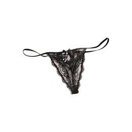 Petite Fleur Gold Thong female Black size 48/50