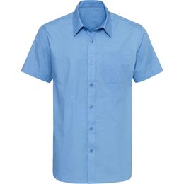 Marco Donati Herren Kurzarmhemd in b&uuml;gelfreier Baumwolle himmelblau, Gr&ouml;&szlig;e 39/40