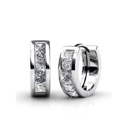 Rougemont Jewellery Earrings 'Princess cut Creolen Ohrringe' female Silver size One Size