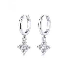 Rougemont Jewellery Earrings 'Kleeblatt Moissanit Creolen Ohrringe mit Echtheitszertifikat' female Silver size One Size