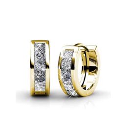 Rougemont Jewellery Earrings 'Princess cut Creolen Ohrringe' female Gold size One Size