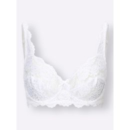 Sassa Mode Sassa Damen Body mit B&uuml;gel aus elastischer Spitze, wei&szlig; + puder, Gr&ouml;&szlig;e 85B