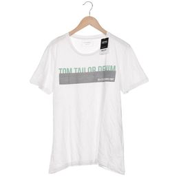 Tom Tailor T-Shirt Herren Größe XL Second Hand weiß
