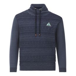 Jan Vanderstorm Pullover 'Akselgren' Herren Größe 5XL türkis / dunkelblau / schwarz
