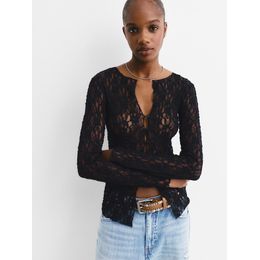 Pull&Bear Pull&Bear Bluse Damen Gr&ouml;&szlig;e L schwarz
