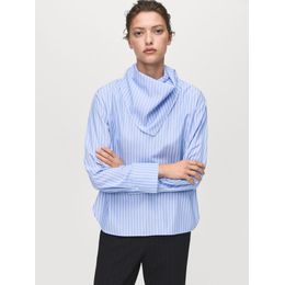 Mango Bluse 'KIKE' Damen Gr&ouml;&szlig;e XS hellblau / wei&szlig;
