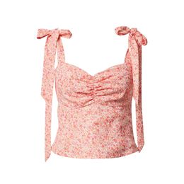 ABOUT YOU X Laura Giurcanu Top 'Malea' Damen Gr&ouml;&szlig;e M orange / pink / wei&szlig;
