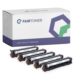 FairToner 5er Multipack Set kompatibel f&uuml;r HP W2210A-W2213A Color LaserJet Pro MFP M 283 cdw Toner