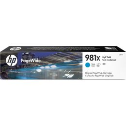 Original HP PageWide Enterprise Color Flow MFP 580 Series (L0R09A / 981X) Druckerpatrone Cyan