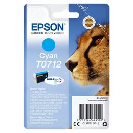 Original Epson Stylus S 21 (C13T07124012 / T0712) Druckerpatrone Cyan