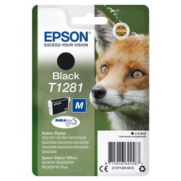 Original Epson Stylus S 22 (C13T12814012 / T1281) Druckerpatrone Schwarz
