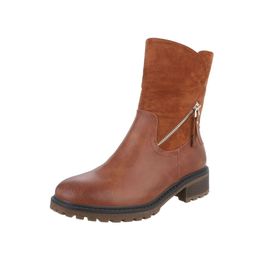 Ital-Design Stiefelette in Camel | Gr.: 39