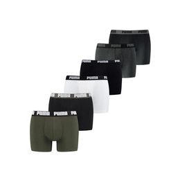 Puma Boxershort 6er Pack in Gr&uuml;n/Schwarz/Wei&szlig;Grau | Gr.: L