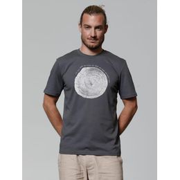 wat? Apparel T-Shirt Baumscheibe in Grau | Gr.: 54