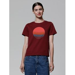 wat? Apparel T-Shirt Abstract 03 in Weinrot | Gr.: 40