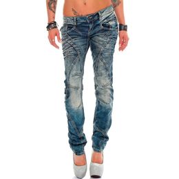 Cipo & Baxx Cipo & Baxx Damen Slim Fit Jeans Stonewashed in Blue | Gr.: W30/L34