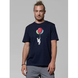 wat? Apparel T-Shirt Little Balloon Astronaut in Dunkelblau | Gr.: 60