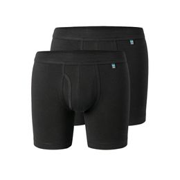 Schiesser Long Short / Pant Long Life Cotton in Schwarz | Gr.: M