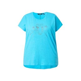 Ulla Popken Shirt in tiefes aqua | Gr.: 62/64