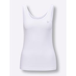 w&auml;schepur w&auml;schepur Damen Achseltop, 4 St&uuml;ck wei&szlig;, Gr&ouml;&szlig;e 36/38