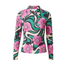 Warehouse Shirt Damen Gr&ouml;&szlig;e L creme / jade / fuchsia / schwarz