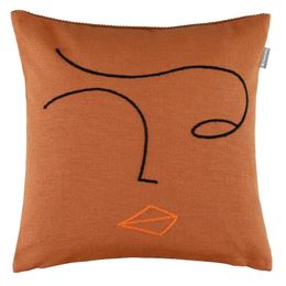 Musterring Dekokissen »Visage« mit Leinen orange Obermaterial: 70% Polyester, 30% Leinen B/L: 38 cm x 38 cm