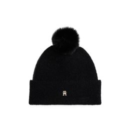 Tommy Hilfiger Bommelmütze »POM POM BEANIE« Regular fit mit Bommel Black