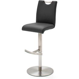 MCA furniture Bistrostuhl »ALESI Barstuhl Tresenstuhl Barhocker« () mit Rückenlehne, 360° drehbar, Sitzhöhe einstellbar von 56-81 cm schwarz +...