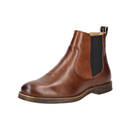 sneaky steve Stiefelette »Stiefelette Leder/Textil« Cognac 41 41 Verschluss: Reißverschluss