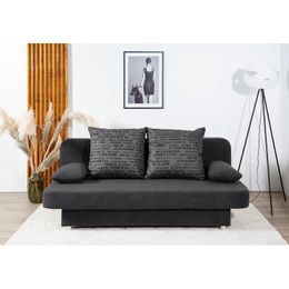 Collection AB Schlafsofa »Ulla inkl. Bettfunktion und Bettkasten« Schlafsofa, Bettfunktion, Bettkasten, inkl. Rückenkissen, Armlehnekissen anthrazit