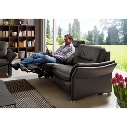 Hukla 2, 5-Sitzer »HU-SF15058 Ledersofa, Breite 194 cm« aus Leder, optional Kopfstütze u. WallAway-Funktion Torro anthrazit