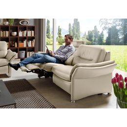 Hukla 2, 5-Sitzer »HU-SF15058 Ledersofa, Breite 194 cm« aus Leder, optional Kopfstütze u. WallAway-Funktion Torro ecru
