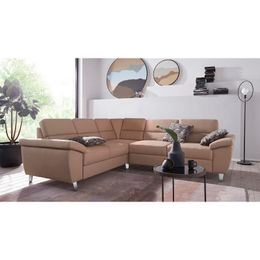 Sit & More SIT&MORE Ecksofa »Sorano L-Form« wahlweise mit Bett- und Relaxfunktion, inkl. Bettkasten macchiato