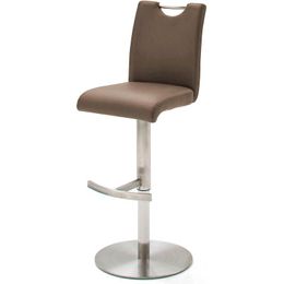 MCA furniture Bistrostuhl »ALESI Barstuhl Tresenstuhl Barhocker« () mit Rückenlehne, 360° drehbar, Sitzhöhe einstellbar von 56-81 cm cappuccino +...