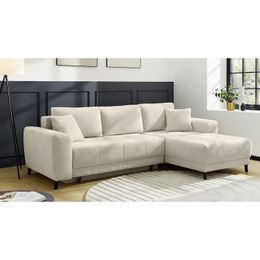 Jockenh&ouml;fer Ecksofa &raquo;Beverly, inklusive Bettfunktion&laquo; Stauraum / Bettkasten, Ottmane links oder rechts montierbar beige Korpus: 100% Polyester;Kissen: 100% 