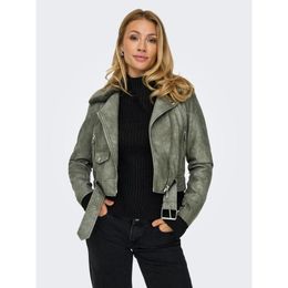 Only Lederimitatjacke &raquo;ONLMACY WASHED BIKER CC OTW&laquo; Shadow Detail:Washed M (38) M (38) Modische Bikerjacke von Only