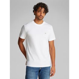 Calvin Klein Jeans Rundhalsshirt »WOVEN LABEL REGULAR TEE« Logostickerei Bright White XXL XXL Shirt von Calvin Klein Jeans Menswear