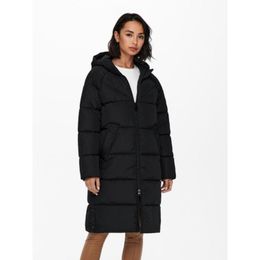 Only Steppmantel »ONLAMANDA LONG PUFFER COAT« mit Kapuze black L (40) L (40) Langer Puffermantel von Only