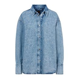 BOSS Orange Klassische Bluse »DENIM SHIRT HF Premium Damenmode« mit Blusenkragen und All Over Straß & Glitzereffekt Dark Blue 406 40 40 Bluse von...