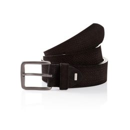 MONTI Synthetikg&uuml;rtel &raquo;BILBAO&laquo; 4 cm breit, Jeans-Casual, k&uuml;rzbar black uni