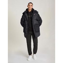 Tommy Jeans Steppmantel »TJM TWO TONE PARKA« kontrastfarbene Einsätze Black M M Wintermantel von Tommy Jeans