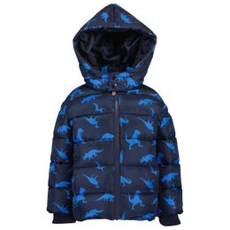 Blue Seven Steppjacke mit Kapuze im tollen Dino-Alloverprint NACHTBLAU 128 128 Outdoorjacke von Blue Seven